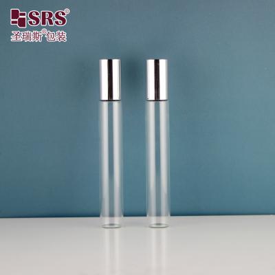 China 10ml 17mm Tubular Glass Roll‑On Bottle Cosmetic Essential Oil Roller Vial for sale