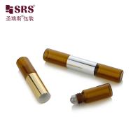 China 3ml+3ml Double‑Ended Tubular Glass Roll‑On Bottle Empty Dual Chamber Roller Vial for sale