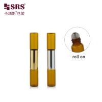 China 3ml+3ml Double‑Ended Tubular Glass Roll‑On Bottle Empty Dual Chamber Roller Vial for sale