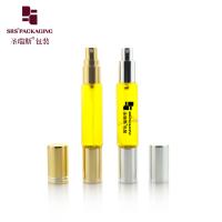 China 10ml Tubular Glass Bottle One End Roll‑On One End Spray Empty Cosmetic Vial for Essential Oil Perfume for sale