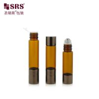 China 6ml/8ml/10ml/15ml Tubular Glass Bottle One End Roll‑On One End Plug Empty Cosmetic Vial for Essential Oil Perfume for sale