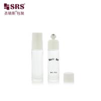 China 15ml Molded Glass Switchable Roll‑On Bottle Empty Cosmetic Roller Vial for sale
