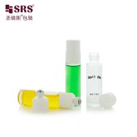 China 15ml Molded Glass Switchable Roll‑On Bottle Empty Cosmetic Roller Vial for sale