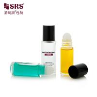 China 30ml/50ml Large Capacity Molded Glass Roll‑On Bottle Empty Cosmetic Roller Vial for Body Oil Perfume for sale