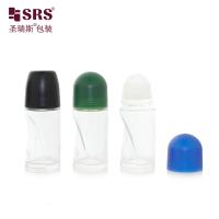 China 50ml Empty Clear Twisted Glass Roll‑on Bottle For Deodorant Antiperspirant Packaging for sale