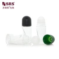 China 50ml Empty Clear Twisted Glass Roll‑on Bottle For Deodorant Antiperspirant Packaging for sale
