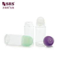 China 60ml Empty Cylindrical Glass Roller Bottle Large Volume For Body Oil Perfume Packaging for sale