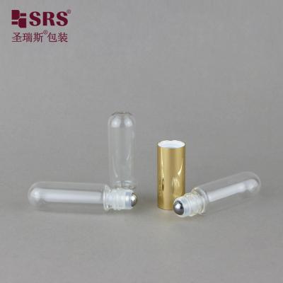 China 5ml+5ml Round Head 2 In 1 Dual Tube Glass Roll On Bottle Double-ended Roller Bottle For Cuticle Oil Essential Oil for sale