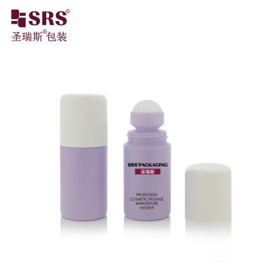 China 60ml Cylindrical Roll On Bottle, Plastic Deodorant Roller Bottle With Double Layer Child Resistant Cap for sale