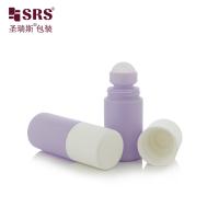 China 60ml Cylindrical Roll On Bottle, Plastic Deodorant Roller Bottle With Double Layer Child Resistant Cap for sale