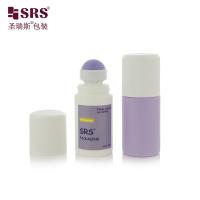 China 60ml Cylindrical Roll On Bottle, Plastic Deodorant Roller Bottle With Double Layer Child Resistant Cap for sale