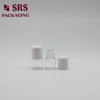 China SRS empty cosmetic mini perfume 1ml clear glass roller bottle for sale