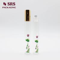 China SRS cosmetic clear color roll on 10ml perfume oil glass bottle for sale