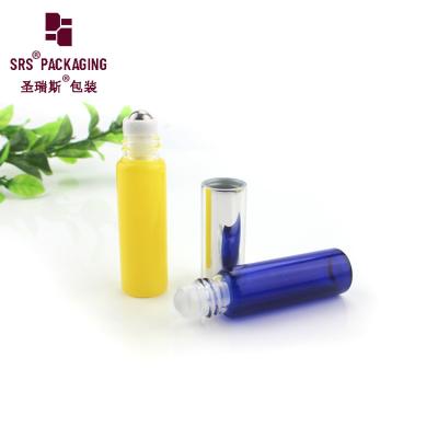 China Thin wall round shape glass 5ml essential oil bottle roller ball for sale