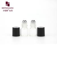 China Wholesale cosmetic mini transparent color round essential oil 1ml glass roll on bottle for sale