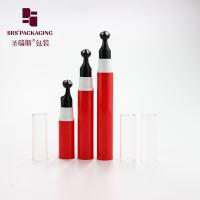 China 5ml 10ml 12ml 15ml Hot Red Roll On with Roller Ball Metal Massage Roller Bottle Container for Eye Cream Eye care Packagi for sale