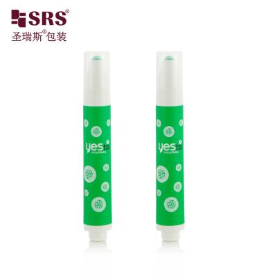 China AY-15ML Eye Cream Roll On Bottle With Airless Pump Green Label for sale