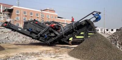 China Construction Waste Mobile Stone Crusher Plant Simple Structure 1 Year Warranty for sale