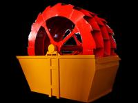 China Wheel Sand Washing Machine Reliable Structure , Bucket Wheel Sand Washer for sale