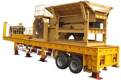 China Tire Mobile Crusher Plant Stone Jaw Crushing Plant For Quarry Mine Construction for sale