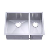 China Kitchen Sink Handmade Sink Stainless Steel Undermount Double Bowls Sink for sale