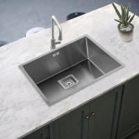 China Large Size Stainless Steel Black Single Bowl Rectangular 16G/18G 28 Inches Kitchen Sink for sale