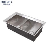 China Manufacturer Rectangular Stainless Steel Sinks For Kitchen And Bathroom Handmade for sale