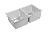 China High Quality Under mount Rectangular Double Bowls Stainless Steel Sinks Kitchen Sinks for sale