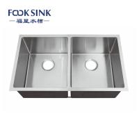 China High Quality Under mount Rectangular Double Bowls Stainless Steel Sinks Kitchen Sinks for sale