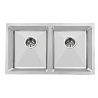 China Popular Item Undermount Double Sinks Stainless Steel Handmade Kitchen Sinks for sale