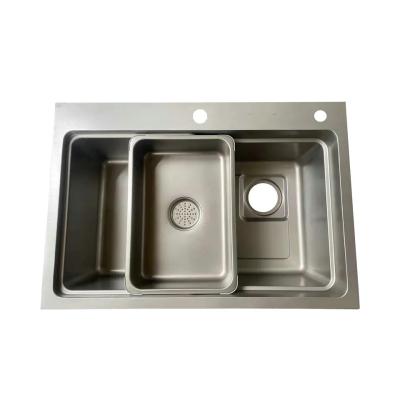 China Factory Send Durable Stainless Steel Handmade Sink Topmount Pressed Drawn Vietnam China Sink for sale
