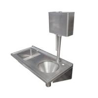 China Factory Wall Mounted Stainless Steel 304/316 double bowl Sluice Sinks And Slop Hopper  With Flush Valve Cistern For Hospitals, Nursing Homes Medical Surgery for Africa for sale