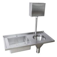 China Factory Wall Mounted Stainless Steel 304/316 double bowl Sluice Sinks And Slop Hopper  With Flush Valve Cistern For Hospitals, Nursing Homes Medical Surgery for Africa for sale