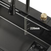 China FOOK SINK Handmade Top Mount 304 Stainless Steel Double Bowl Kitchen Sink with Ledge for sale