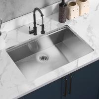 China FOOK SINK Handmade Underment 304 Stainless Steel Signle Bowl Kitchen Sink with Ledge for sale