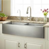 China FOOK SINK Double Bowl 304 Handmade Stainless Steel Farmhouse Apron Kitchen Sink for sale