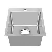 China China Supply Above Counter Topmount Sink Stainless Steel 304 Bowl Kitchen Sink With Drain for sale