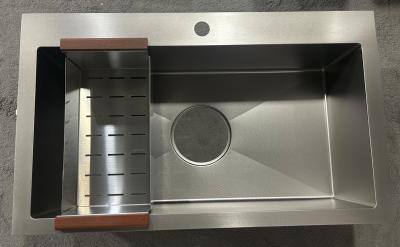 China Honey Comb Embossed Steel 304 Sink 185 Big Drain Hold For Korean Market Thick top for sale