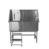 China 50'’Professional Stainless Steel Dog Grooming Tub Bathing Station Removable Door Back Panel facotry derict for sale