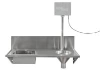 China Factory Wall Mounted Stainless Steel 304/316 double bowl Sluice Sinks And Slop Hopper  With Flush Valve Cistern For Hospitals, Nursing Homes Medical Surgery for Africa for sale