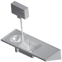 China Hospital Medical 304 316 Stainless Steel Surgical Sink Hygienic Double Bowl Design Sluice Sink Feature Faucet Included for sale