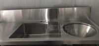 China Hospital Medical 304 316 Stainless Steel Surgical Sink Hygienic Double Bowl Design Sluice Sink Feature Faucet Included for sale