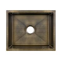 China Antique Brass Luxury Vintage Gold Kitchen Sinks 304 Stainless Steel Single Bowl PVD Finish Undermount Basin for Rustic Farmhouse Bronze Kitchen Sink for Apartment for sale