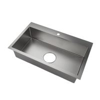 China Popular Korean Style Top Mount Sink 860x520mm Embossed Kitchen Sinks with 185mm Drain Hole Honeycomb Nano Sink Scratch Resistant Ss304 Stainless Steel Sink for Apartment Flat for sale