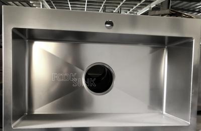 China Popular Korean Style Top Mount Sink 860x520mm Embossed Kitchen Sinks with 185mm Drain Hole Honeycomb Nano Sink Scratch Resistant Ss304 Stainless Steel Sink for Apartment Flat for sale