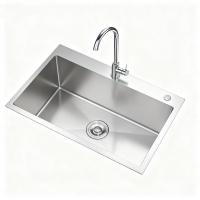 China New Trending 304 Stainless Steel Kitchen Sinks Amazon Hot Sale Customized Size 30''x22'' Deep-in Commercial Top Mount Kitchen Sink Evier De Cuisine for sale