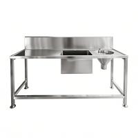 China Professional Product 304 Stainless Steel Medical Sinks 316 Sluice Hopper Sink For Hospital Lab Commercial Clinic Free Standing Sink Hand Washing Basin for sale
