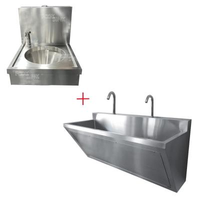 China Wholesale Direct Sales Professional Medical Hand Washing Sink & Sluice Sink With High Water Pressure Gun Customized Wash Trough For Hospital Surgical Sink for sale