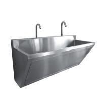 China Factory 304 Stainless Steel Handmade Sinks School Outdoor Wall Mount Wash Basins Trough Lavatory Hand Washing Hand Brushed Surface Custom wash trough for sale