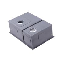 China Popular High-End Multifunctional Double Bowl Sinks Custom Size Handmade Sus304 Stainless Steel Undermount Durable Scratch-Resistant Kitchen Sinks for sale